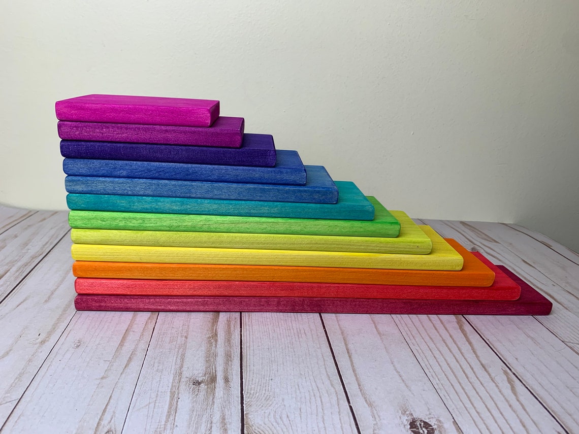 Building Boards Board Rainbow Boards Rainbow Block Wooden | Etsy