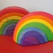Wooden Rainbow and Building Plate Set, Rainbow Stacker, Half Circle ...