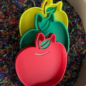 100 Assorted Apple Counters Loose Parts Manipulatives, 100 Board ...