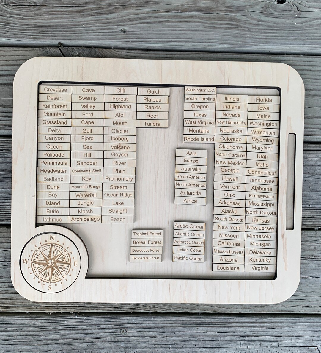 Geography Building Board, Cartography Set, Landform Identification ...