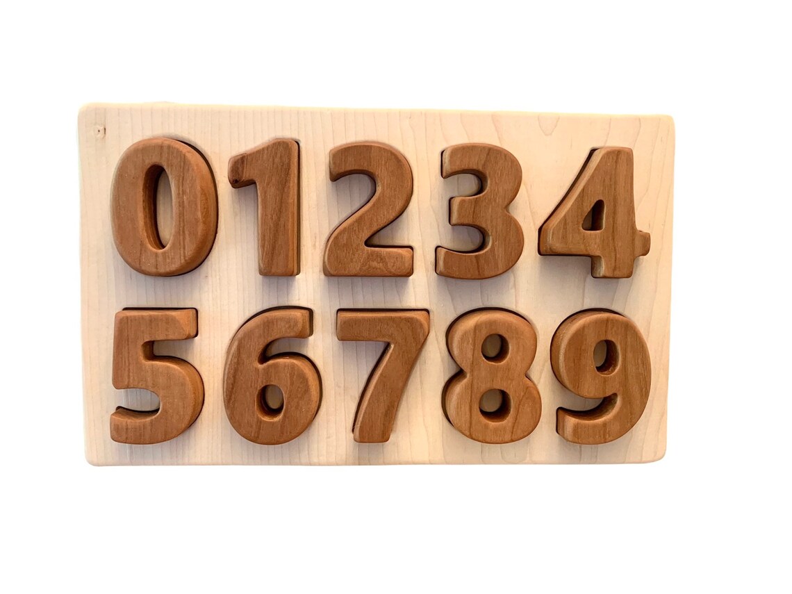 Number Puzzle Numbers Wooden Puzzle Wooden Numbers | Etsy
