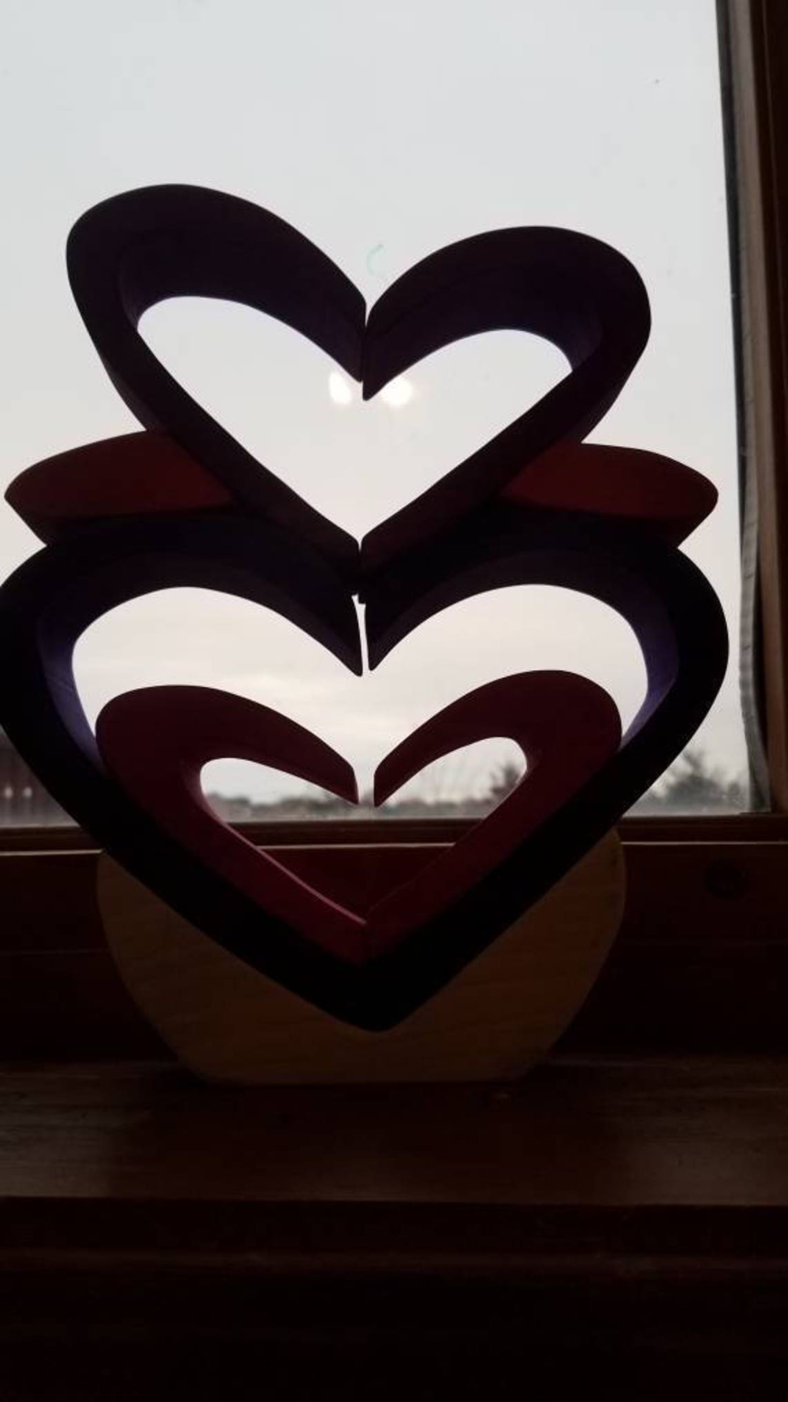 Wooden Heart Stacker Valentine's Day Gift Wooden Heart | Etsy