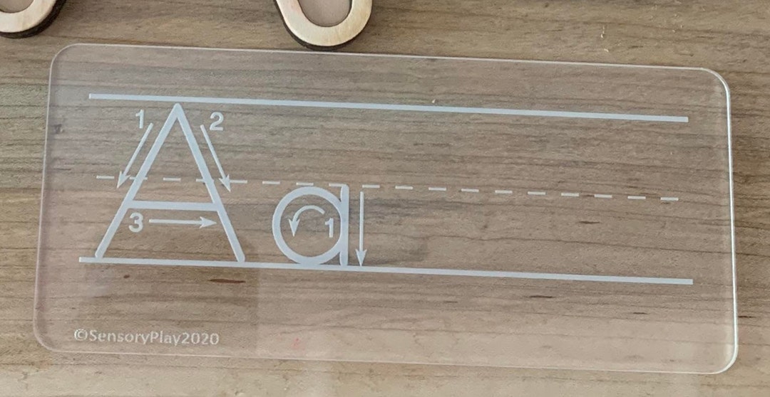 Acrylic Letter Tracing and Writing Boards, Dry Erase Alphabet Trays ...