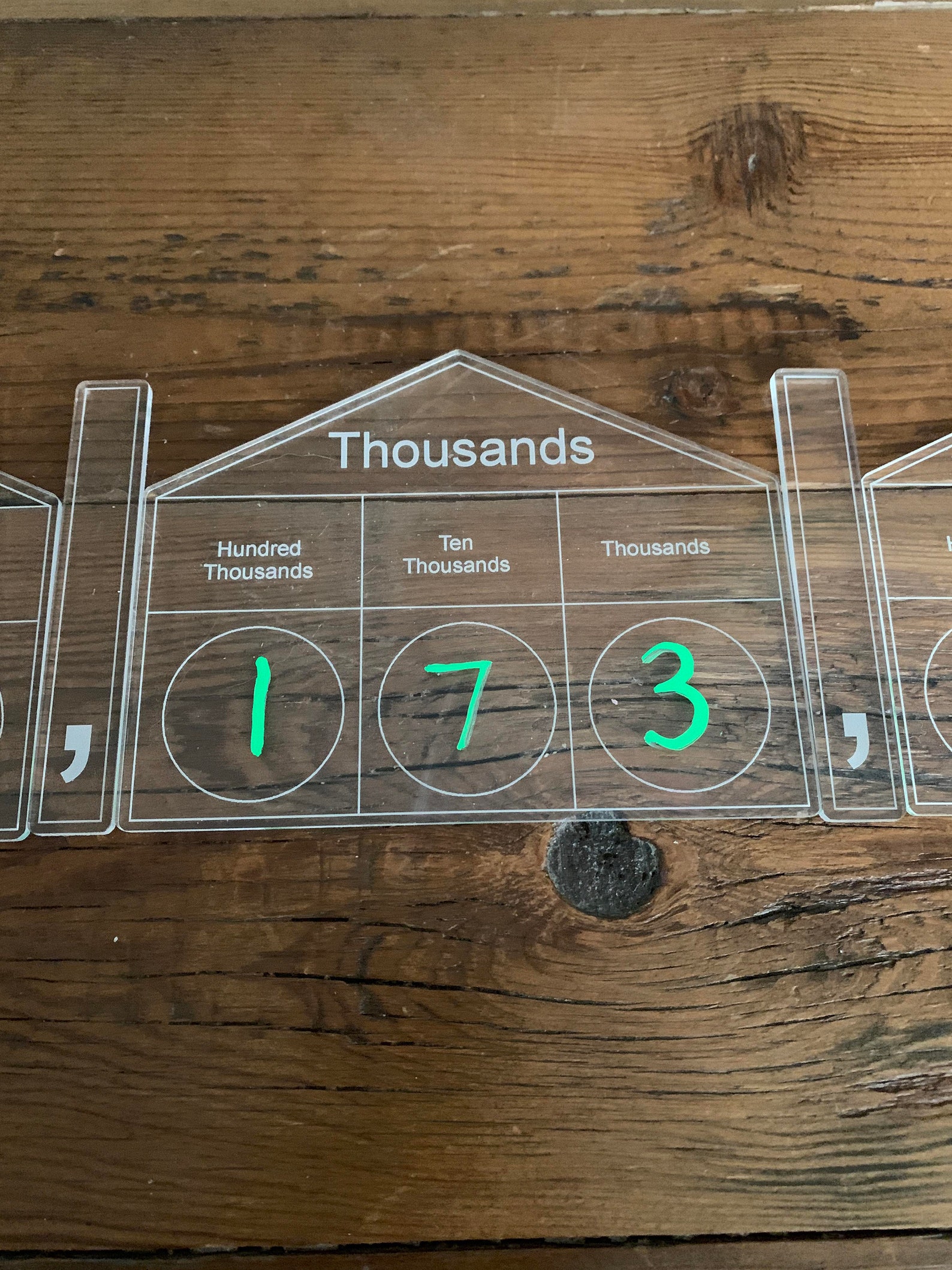 Acrylic Place Value Set, Place Value Street Set, Math Set, Numbers Set ...