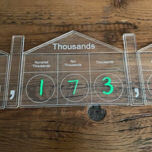 Acrylic Place Value Set, Place Value Street Set, Math Set, Numbers Set ...