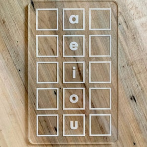 Dry Erase Cvc Word Building Board, Acrylic Aeiou Board, Educational ...