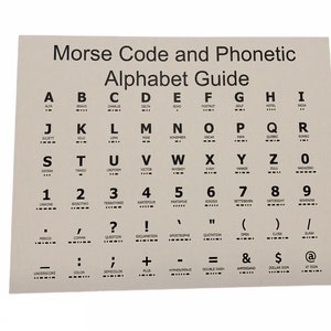 Morse Code Phonetic Alphabet Poster Homeschooling Poster - Etsy