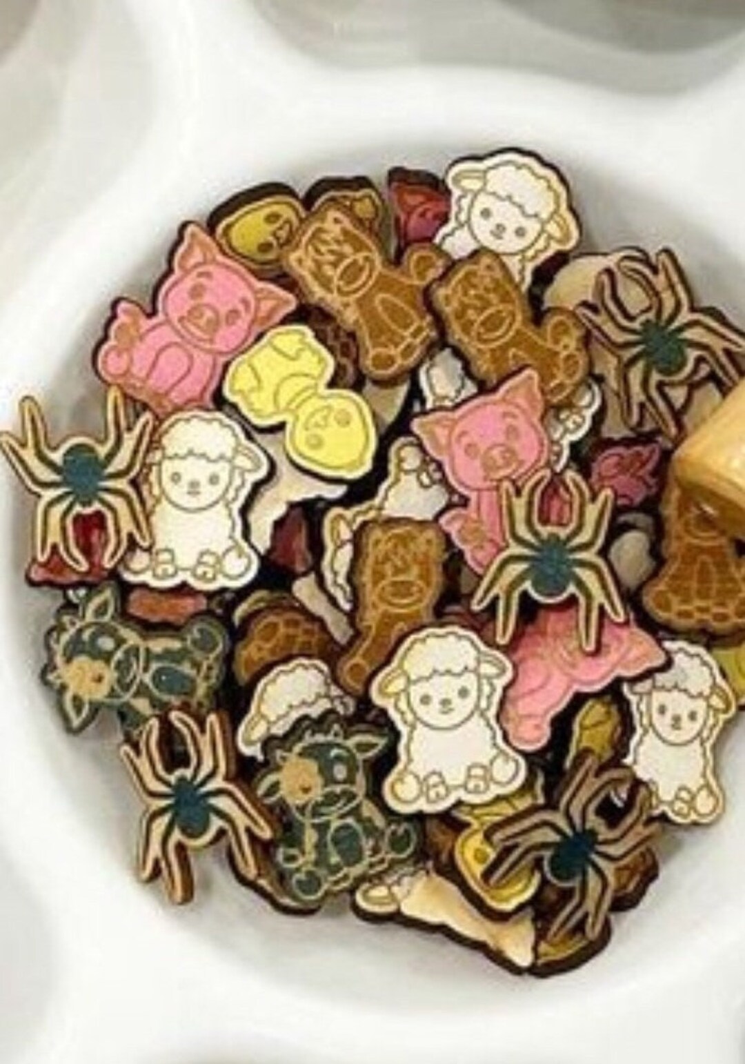 100 Barnyard Animals Wooden Math Counters, Wooden Farm Manipulatives ...