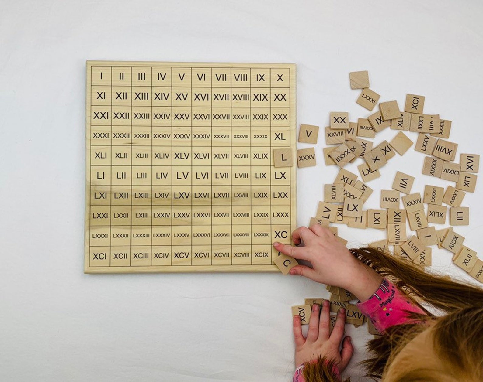 Roman Numeral Board Montessori Math Set Roman Numeral 100 - Etsy