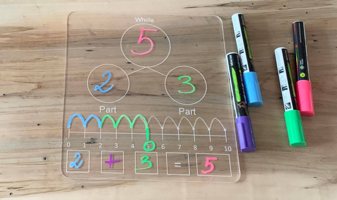 Dry Erase Whole Part Part Board, Acrylic Addition Board, Arithmetic ...