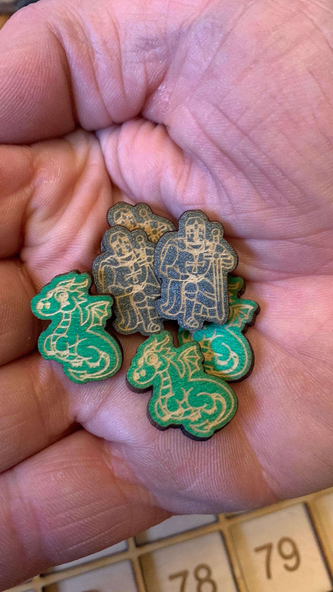 100 Knight in Shining Armor or Dragon Counters Loose Parts ...