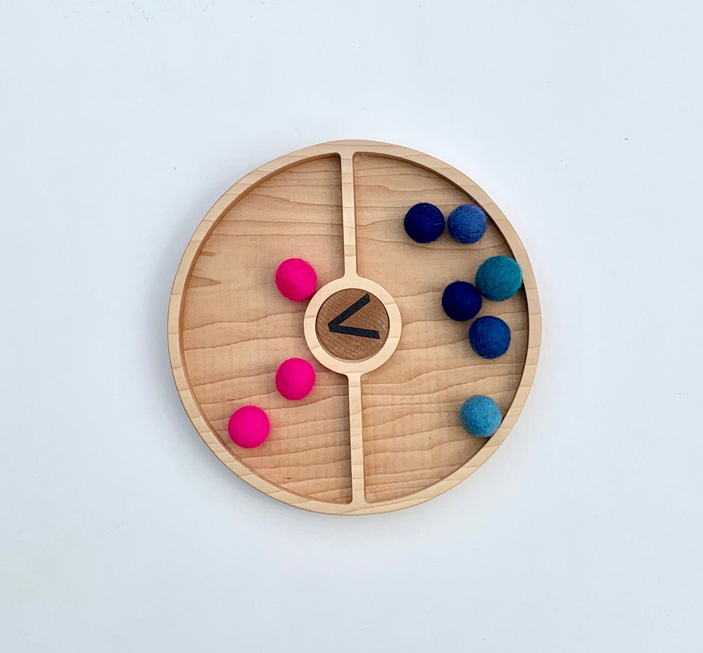 2 part tray wooden tray tinker tray even/odd tray math | Etsy