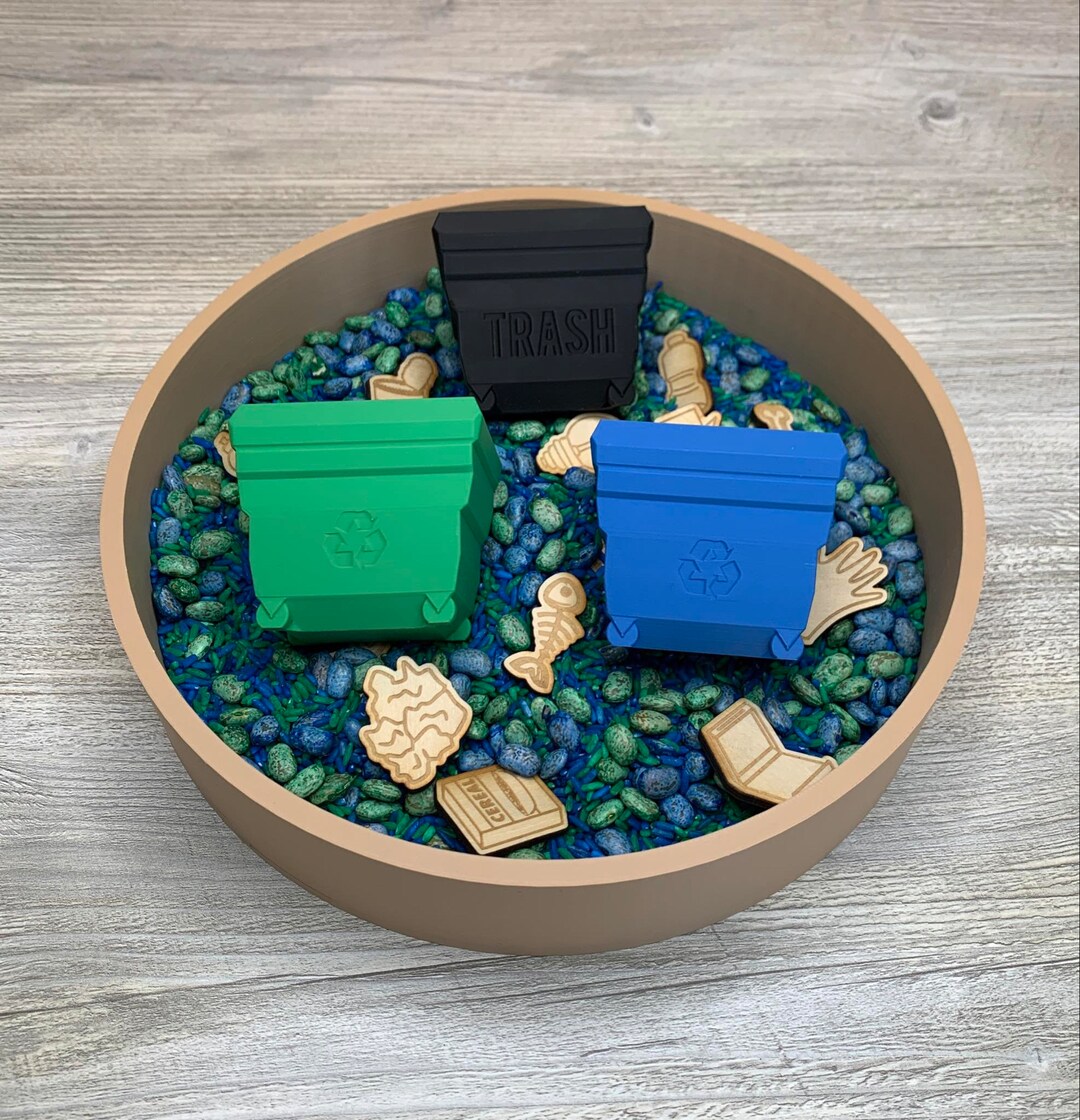 Recycling Sorting Activity, Trash Sorting Set, Recycle Sensory Fill Set ...