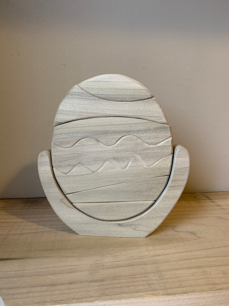 Wooden Stacking Egg Wooden Egg Egg Stacking Toy Easter Toy - Etsy