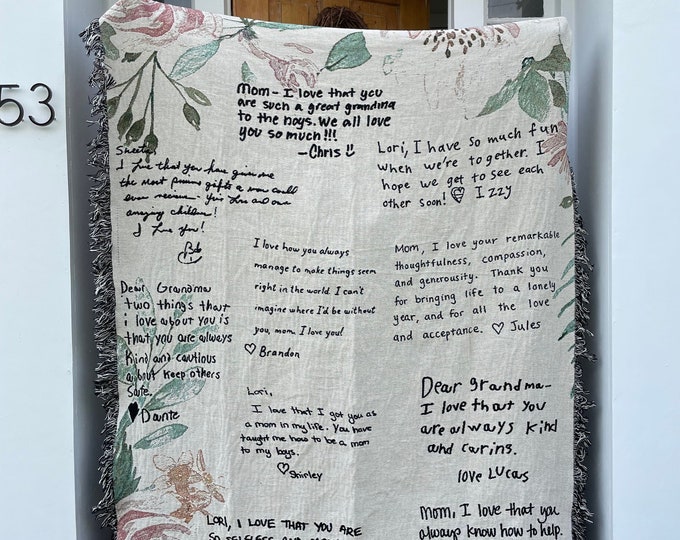 Custom Letter Note Throw Blanket Ruled Paper - Etsy UK