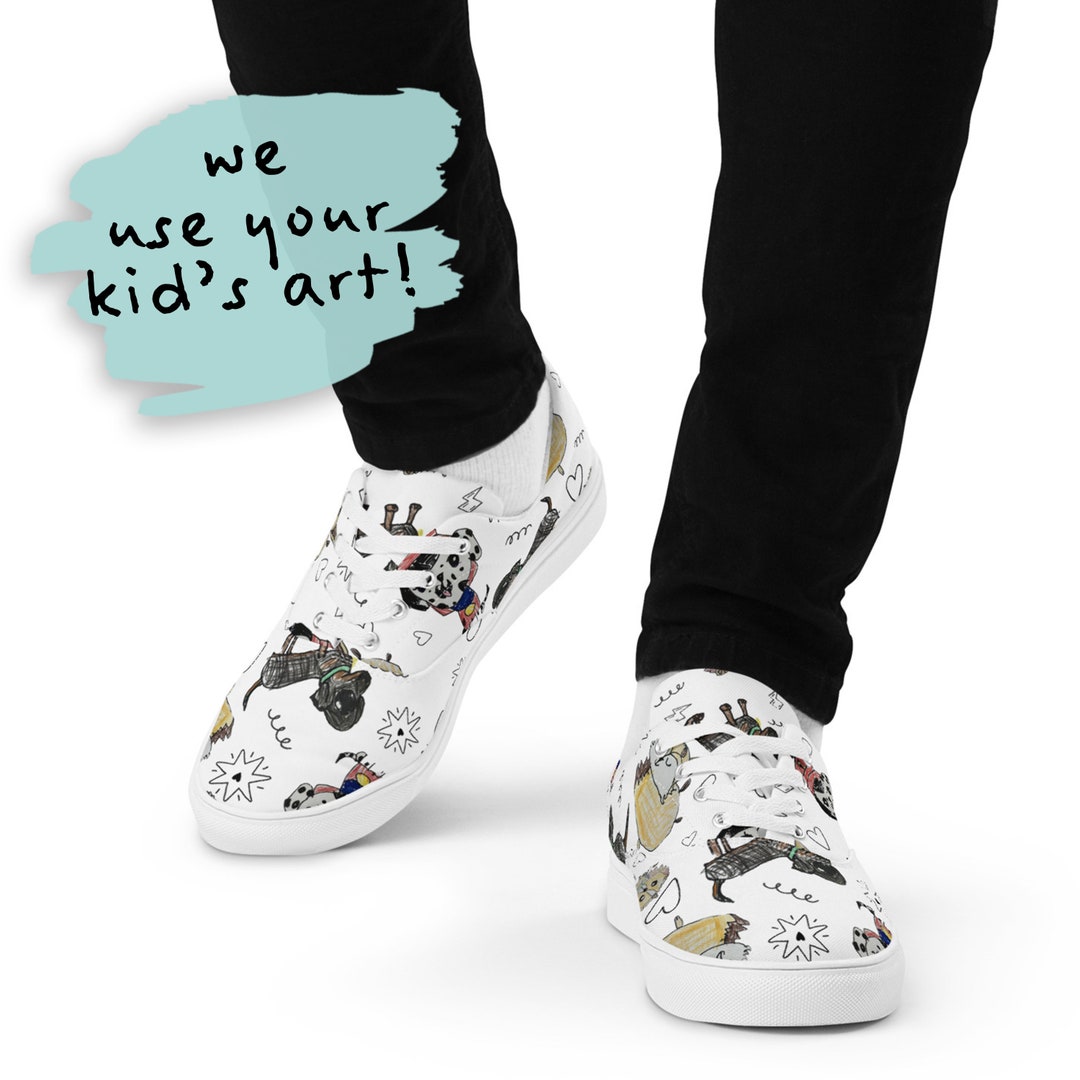 Men’s Shoes Designed by Child | Kid's Art on Shoes | Child Designer ...