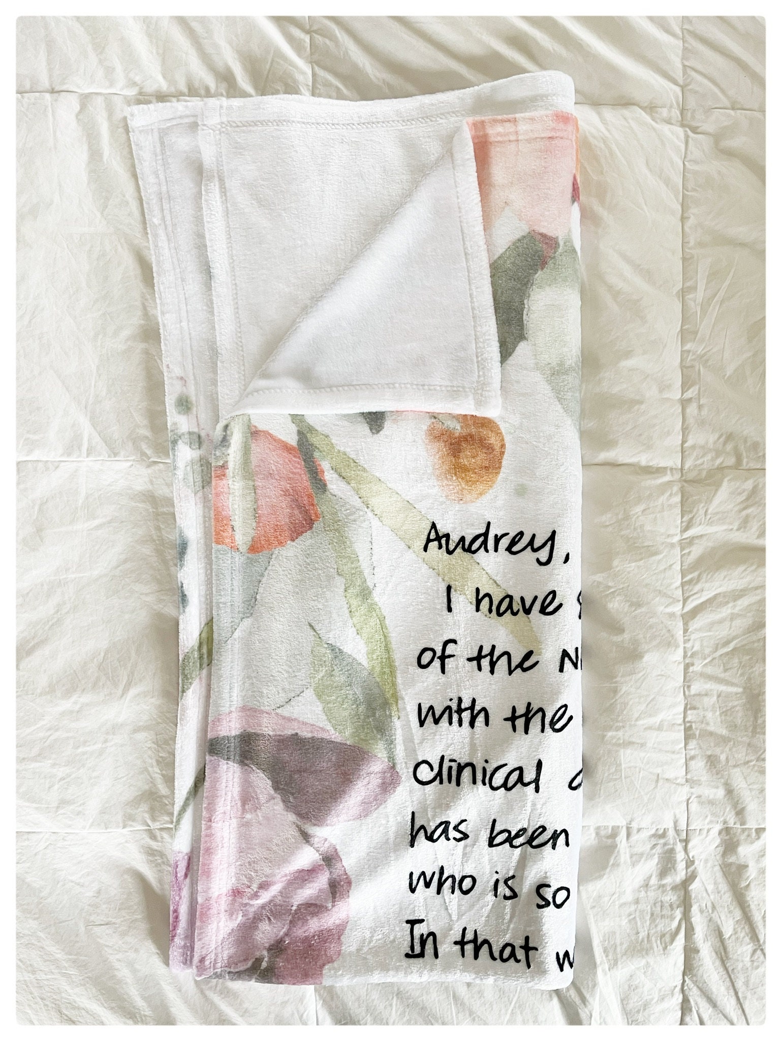 Year End Teacher Gift | Class Handprints Blanket | Custom Farewell Gift ...