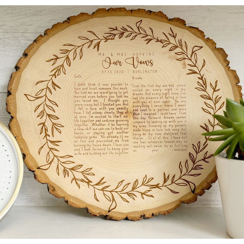 Wedding Vows Framed - Etsy