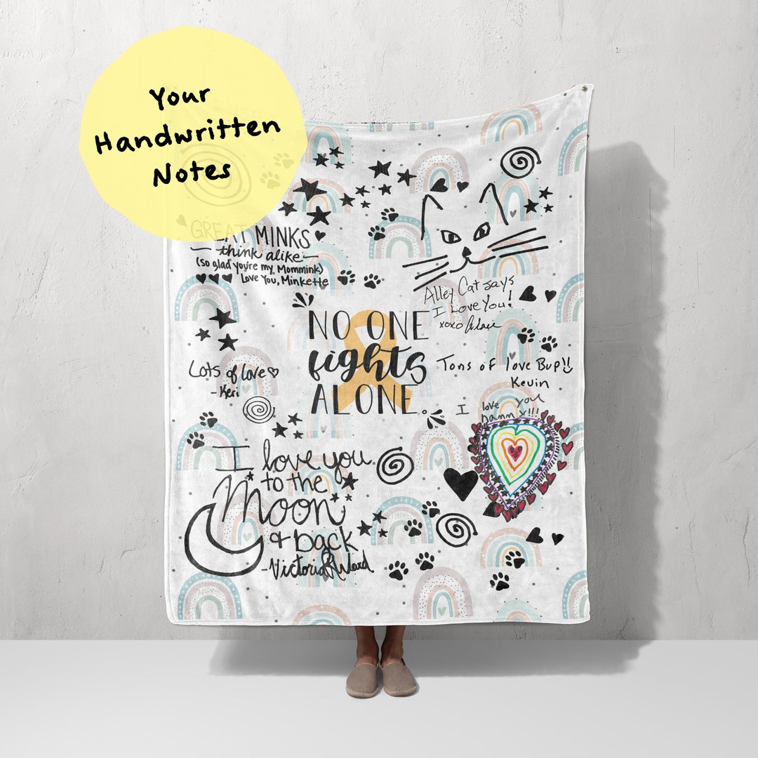 Group Letter Blanket | Chemo Blanket | Your Handwriting Note | Memorial ...
