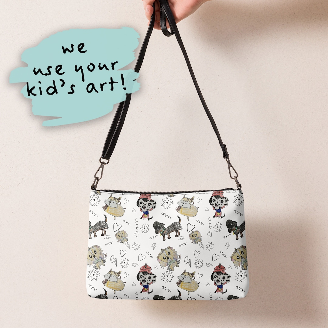 Drawings on Custom Crossbody Bag With Child's Artwork | Artistic ...
