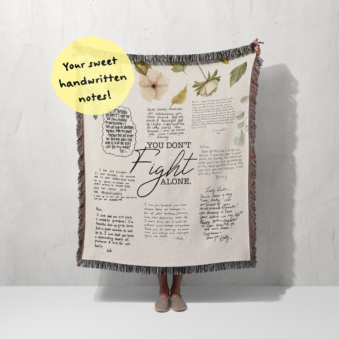 Cancer Patient Chemo Blanket | Blanket of Encouragement + Handwritten ...