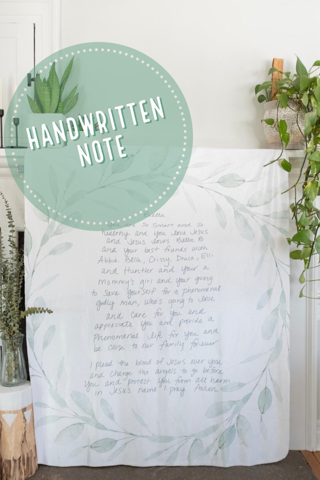 Custom Throw Blanket | Your Favorite Handwriting Note | Memorial Gift ...