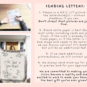 Handwriting Gift | Letter Blanket | Farewell Gift Custom Throw Blanket ...