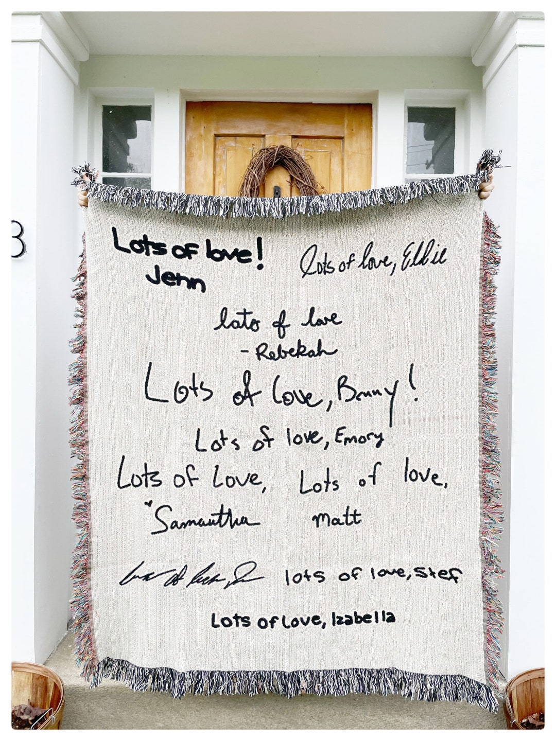 Group Gift | Handwritten Notes | Custom Tapestry | Letter Blanket ...