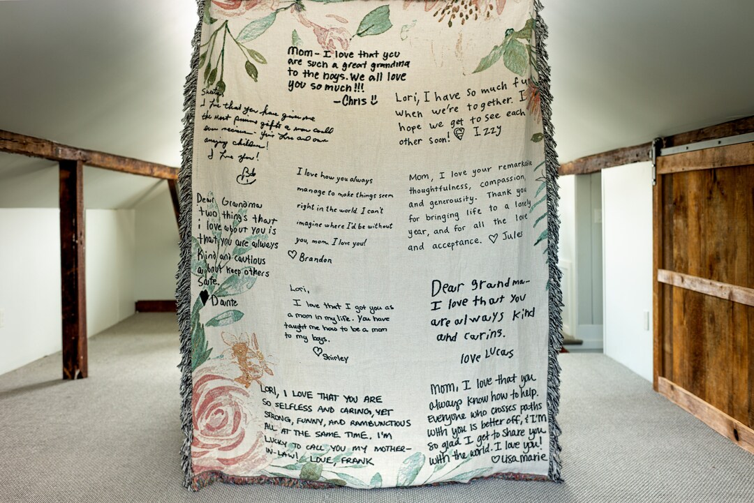 Custom Throw Blanket | Your Favorite Handwriting Note | Memorial Gift ...