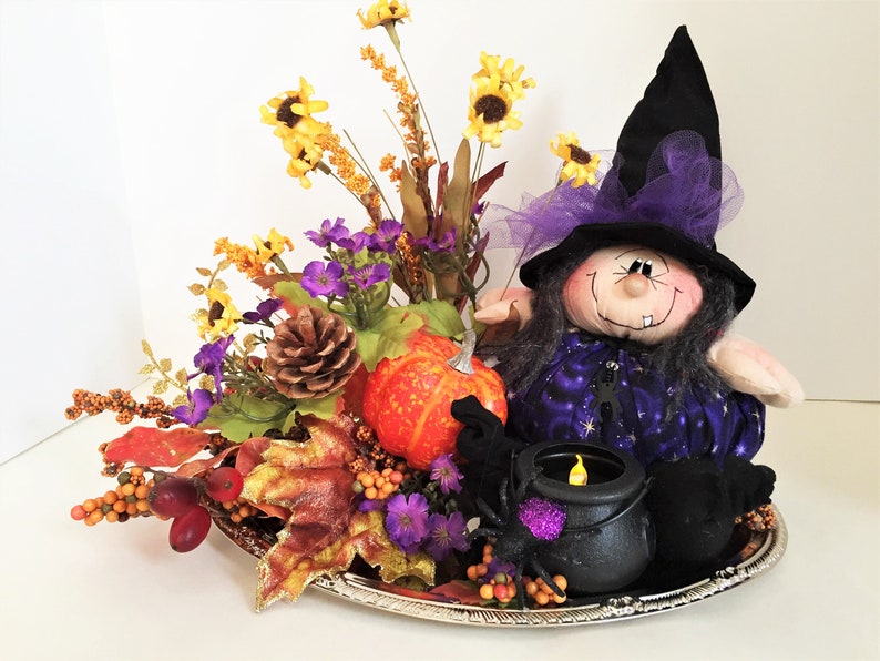 Halloween Floral Arrangement, Halloween Witch Floral Arrangement ...