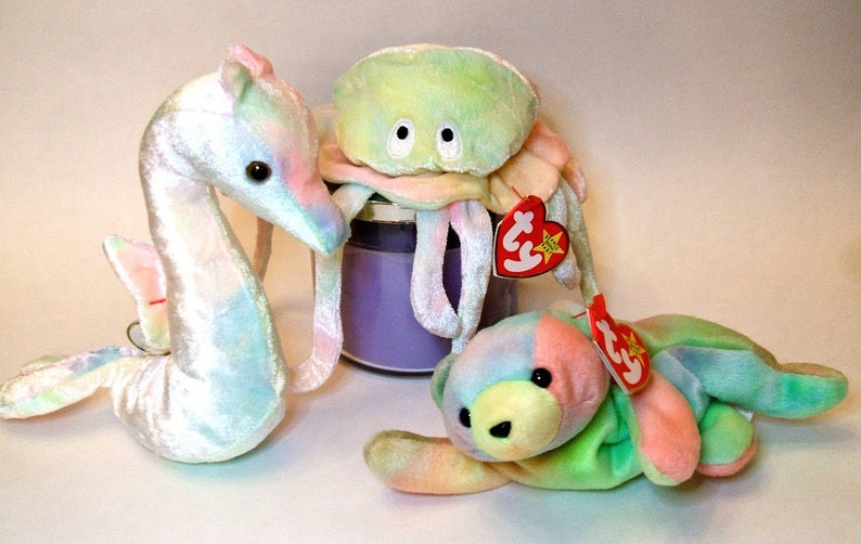 Ty Beanie Babies Neon ~ Seahorse, Plush Animals, Retired Vintage ...