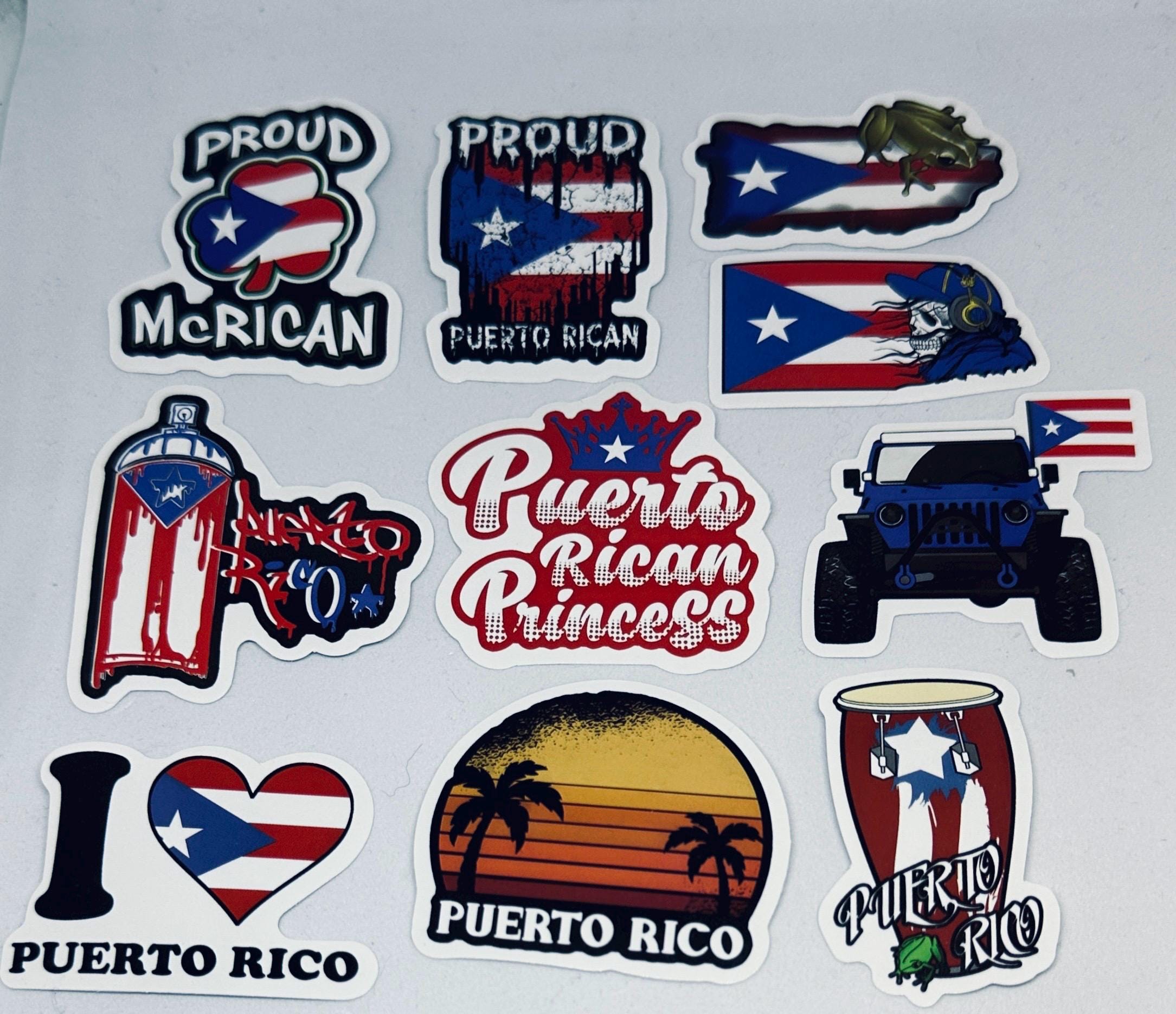 Vibrant Puerto Rico Vinyl Stickers – Waterproof, Durable, Matte Finish ...