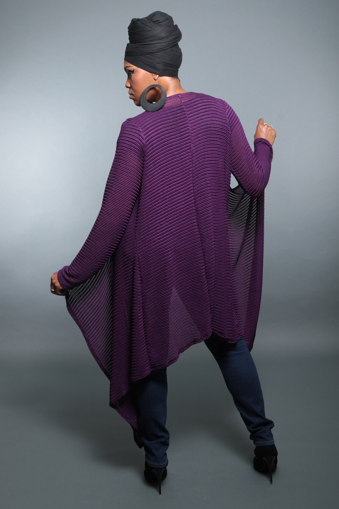 Lilac-plum Cardigan Modest Clothing Sweater Cardigans for - Etsy