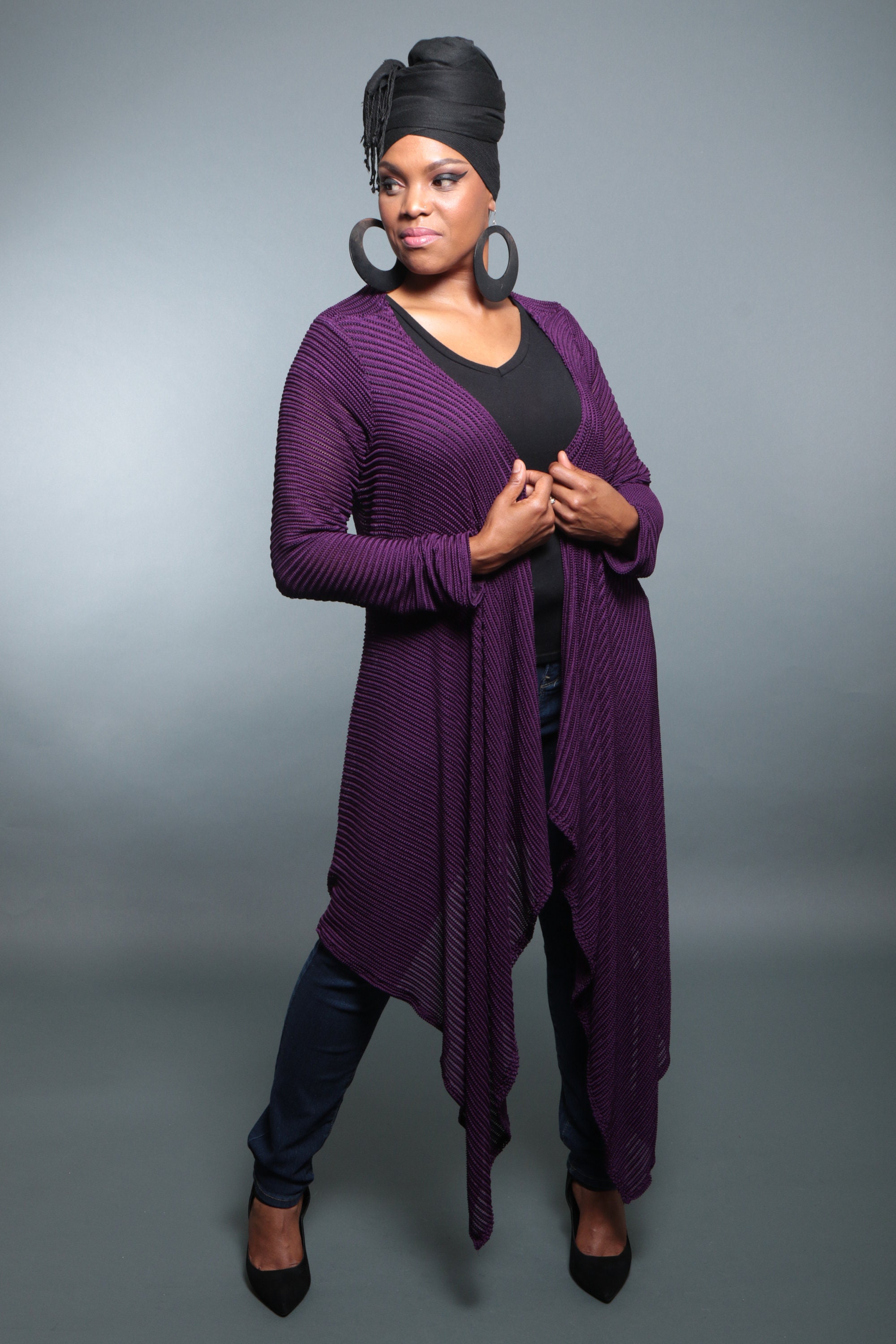 Lilac-plum Cardigan, Modest Clothing, Sweater, Cardigans for Women ...