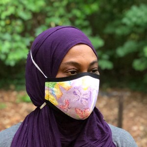 Purple Butterfly Face Mask|made in USA| Cloth, Hijab Friendlty ...