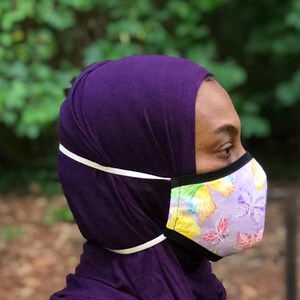 Purple Butterfly Face Mask|made in USA| Cloth, Hijab Friendlty ...