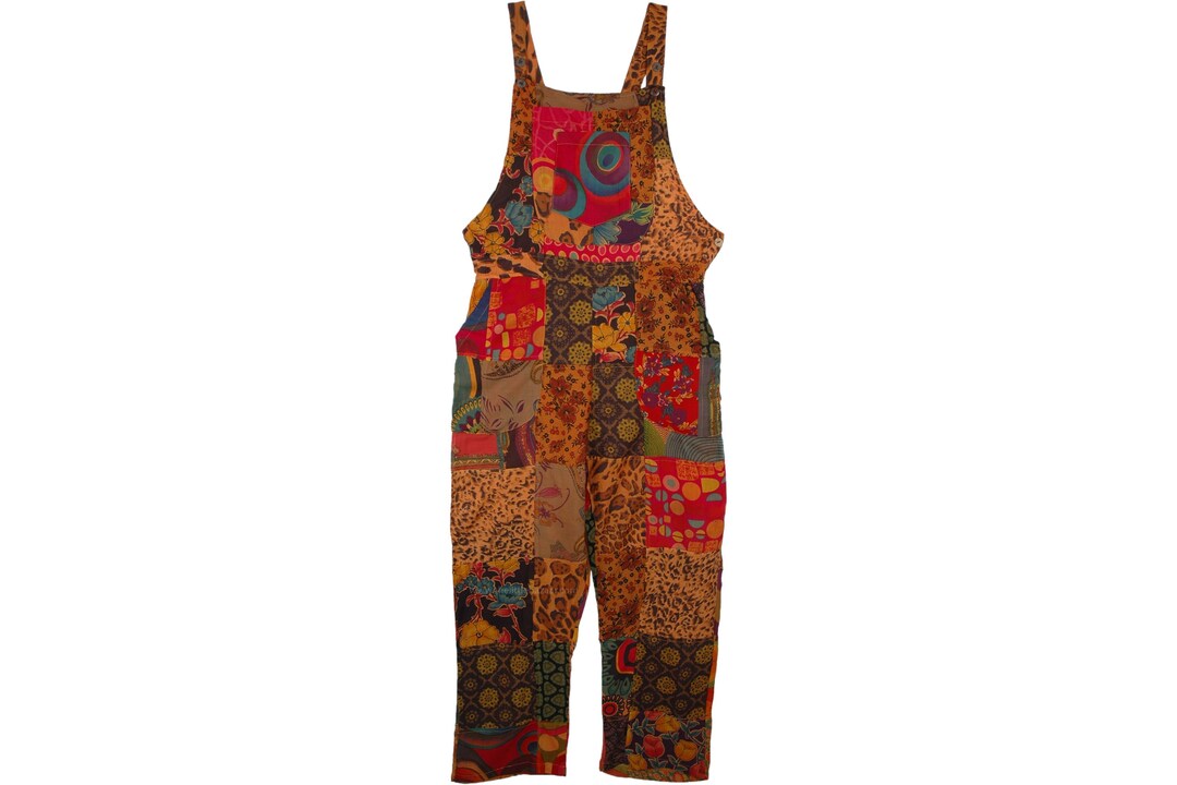 Cotton Patchwork Dungarees: Boho Hippie Jumpsuit - Etsy
