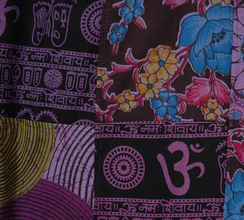 Purple Floral Mixed Patchwork Womens Mid Length Dress True - Etsy