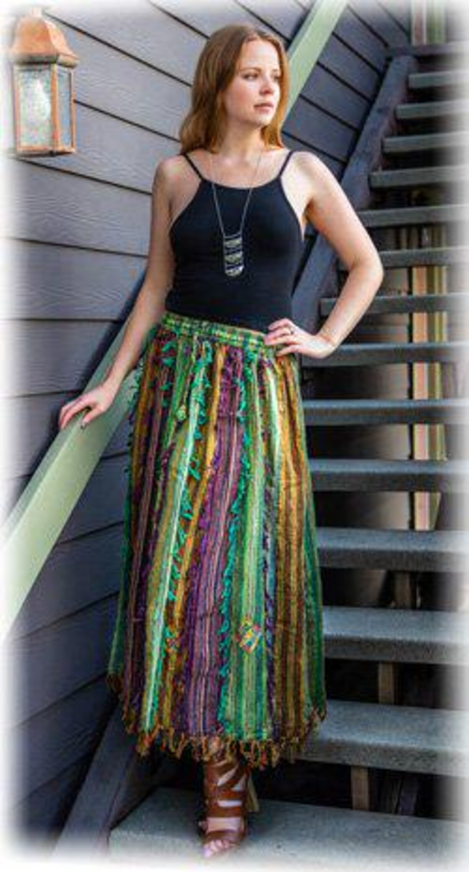 Vertical Patchwork Bohemian Gypsy Skirt Cotton Frill Skirt - Etsy
