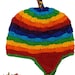 Rainbow Winter Wool Hat Beanie With Ear Cover and Fleece Lined Hand ...