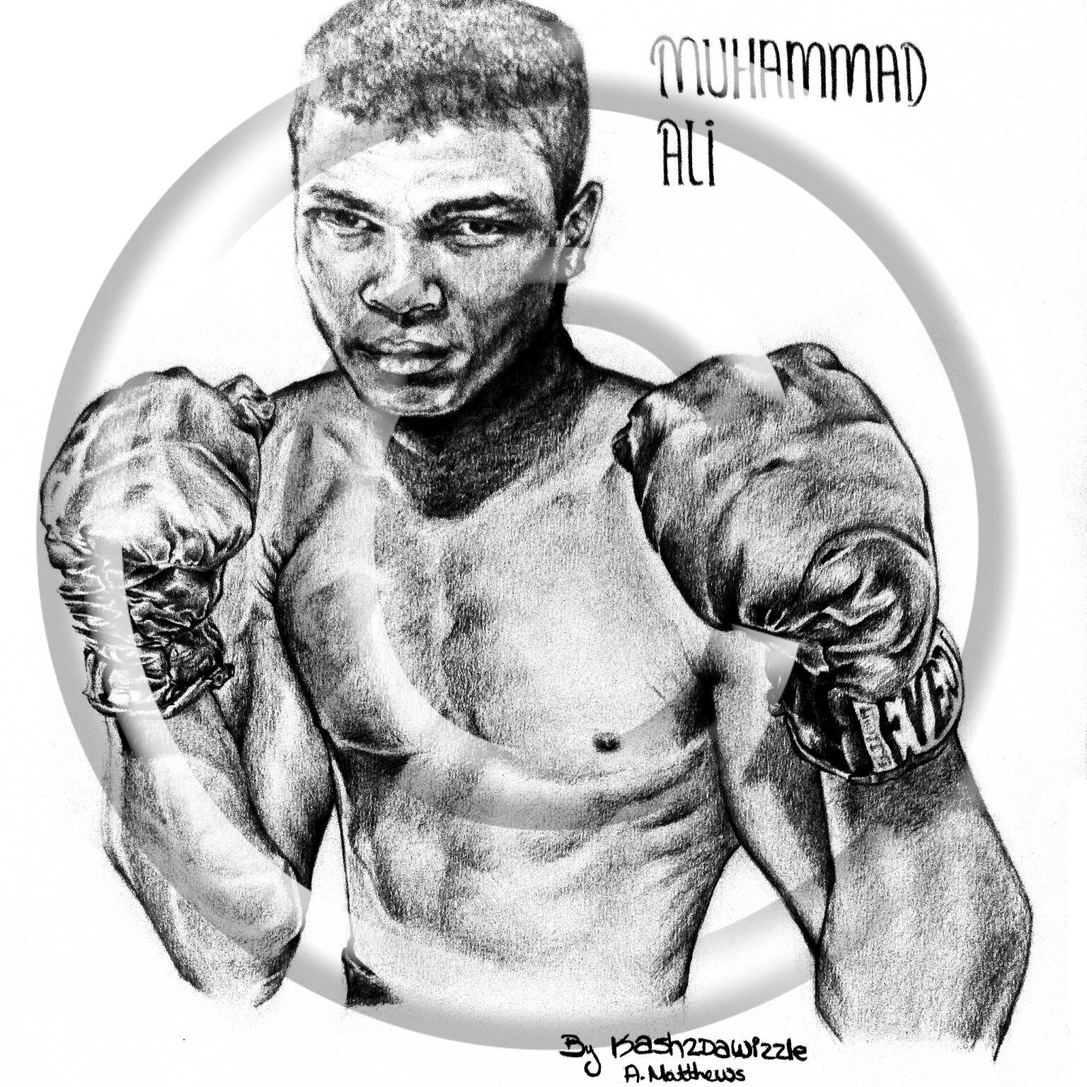 Muhammad Ali Pencil Drawing