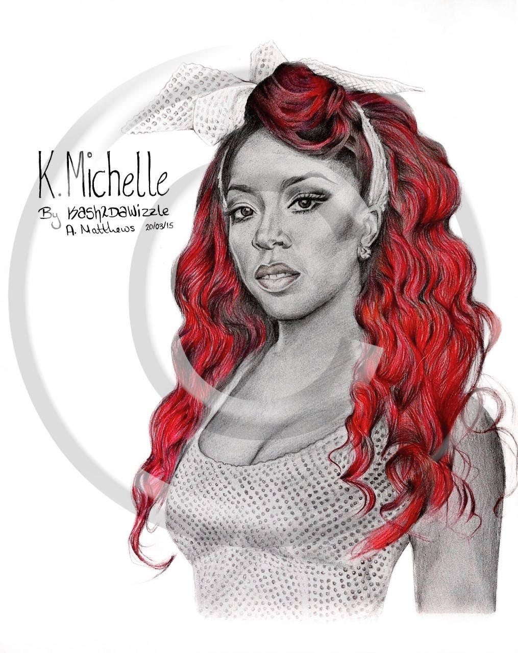 K. Michelle #drawing - Etsy