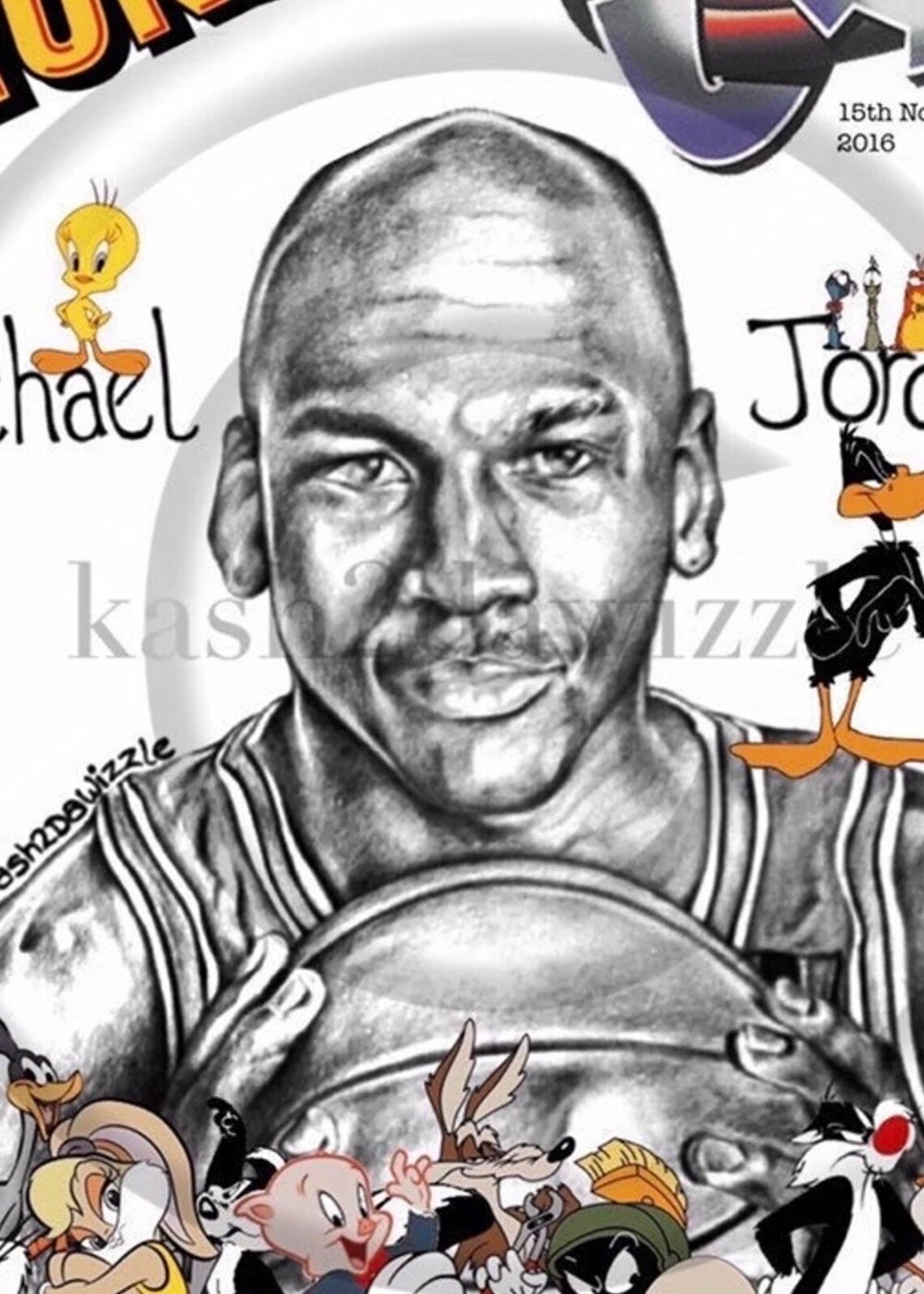 Michael Jordan - Space Jam/looney Toons Version - (print/poster) - Etsy