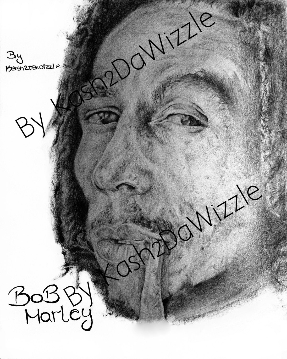 Bob Marley Drawing Step By Step