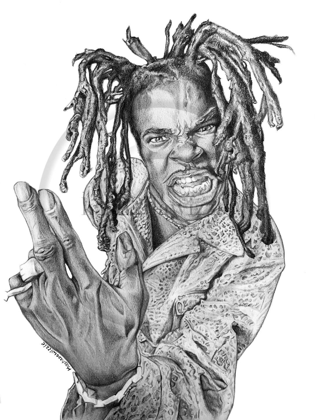 Busta Rhymes - Drawing (gloss Print) - Etsy