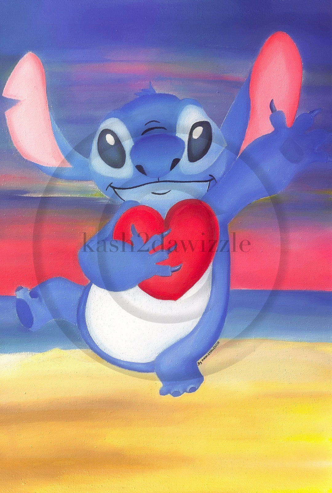 Stitch - (A4-A3 Sized) Gloss Print - Etsy
