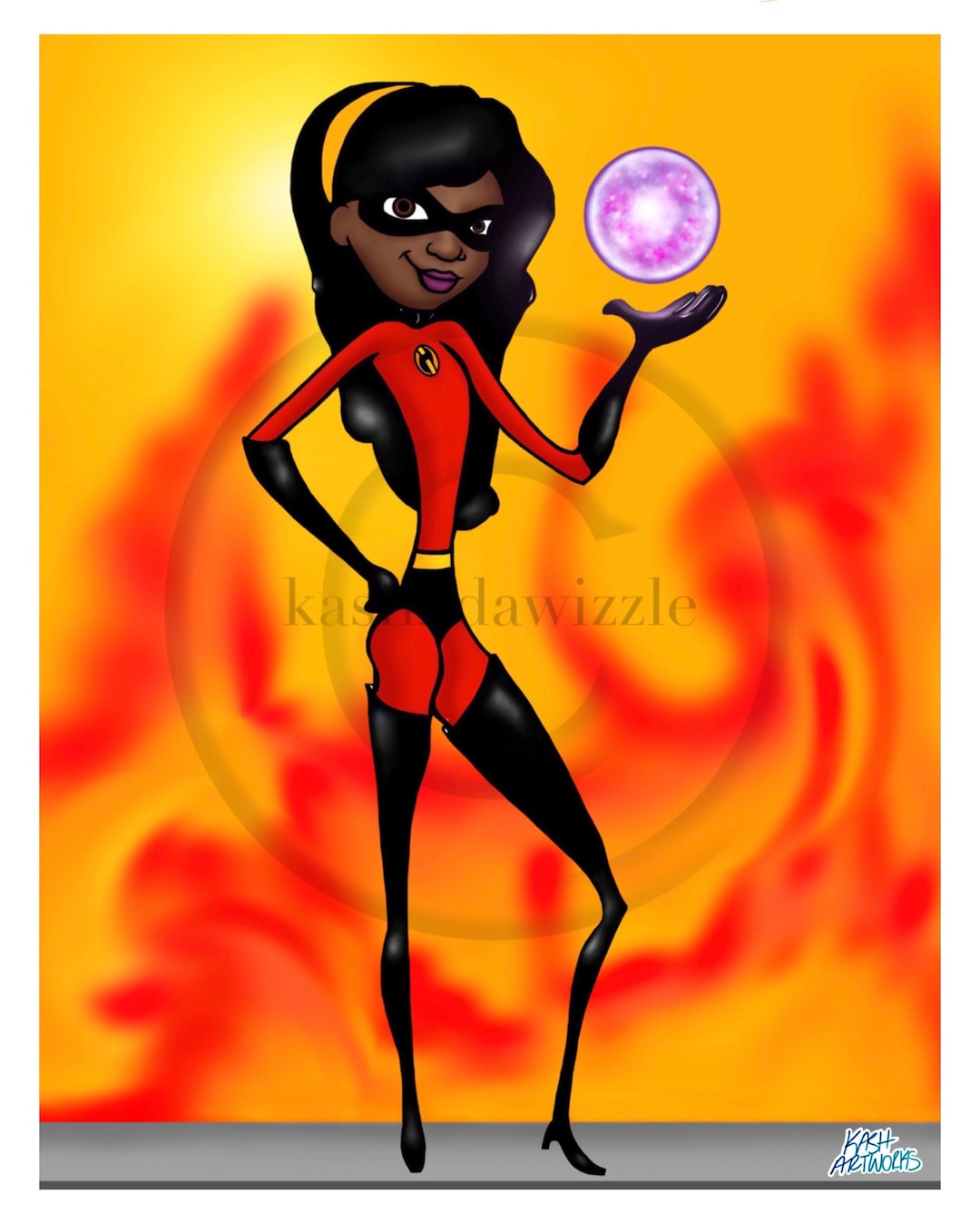 The Incredible Violet • Digital Gloss Print - Etsy