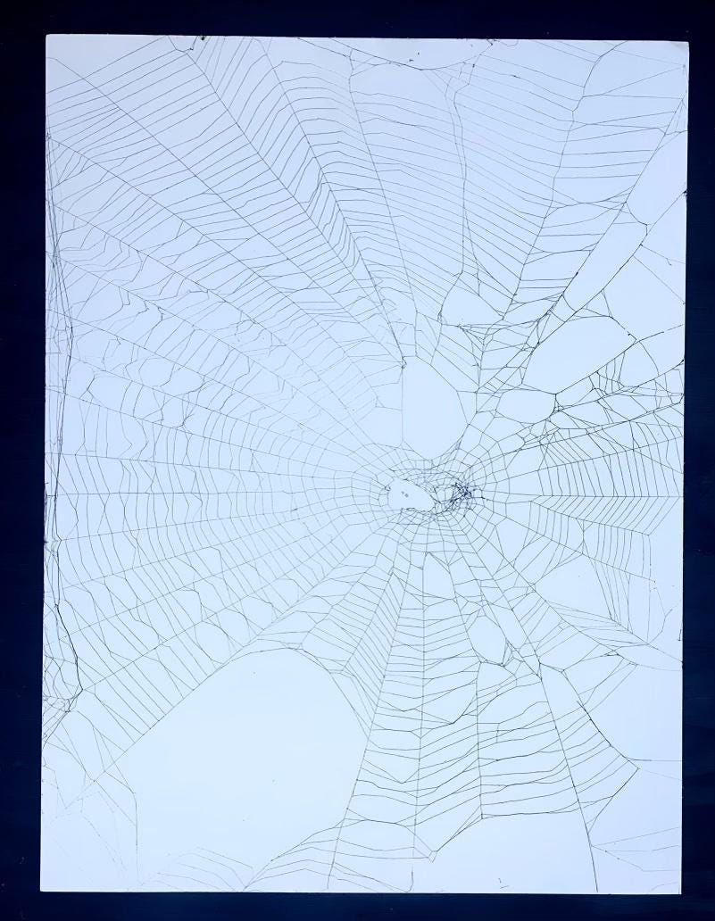 AUTHENTIC Orb Weaver Spider Web - 12 X 9 Preserved Spider Web for Craft ...
