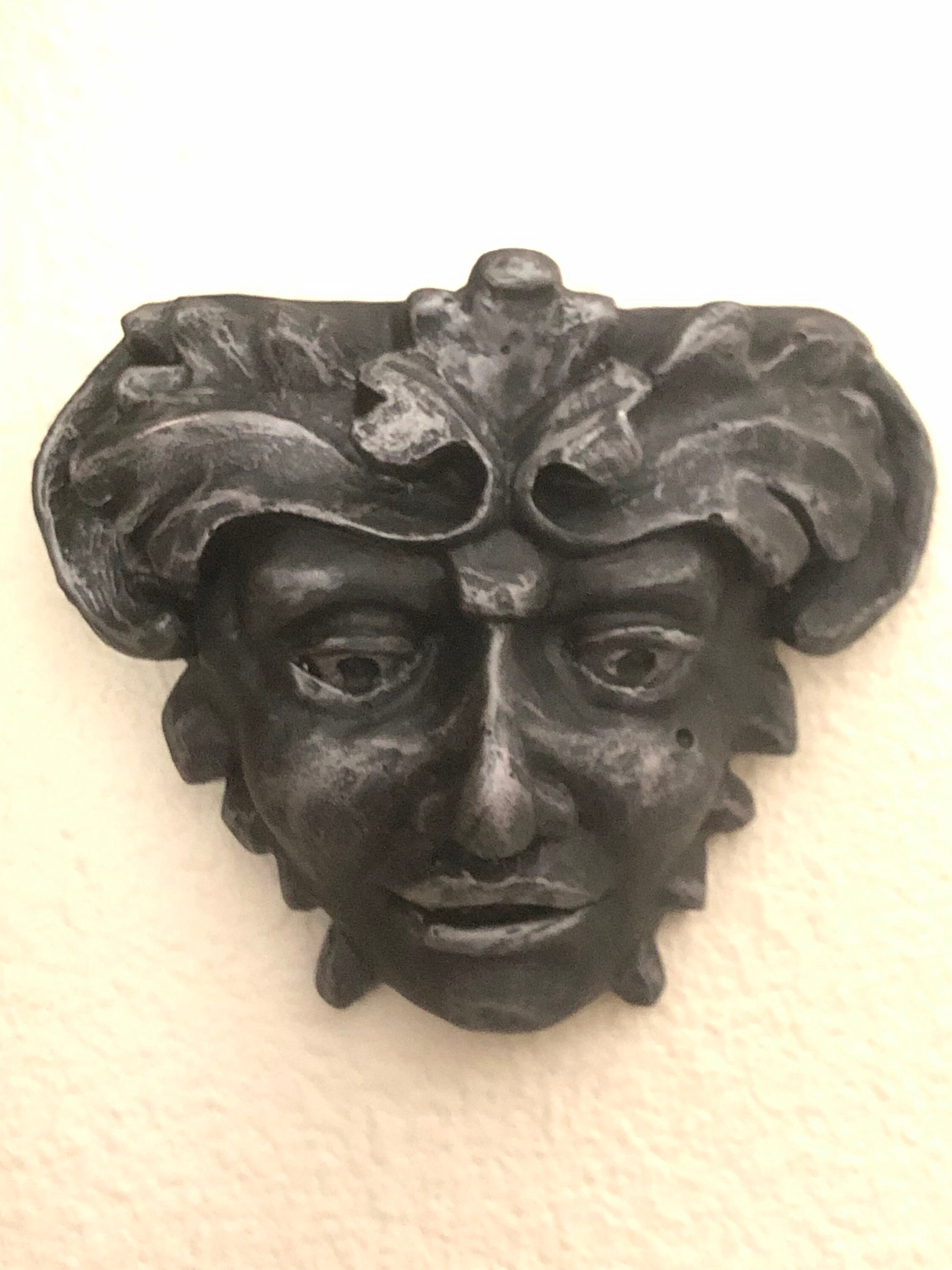 Greenman Wall Mount FOLIATE HEAD Green Man Leaf With Tarnished - Etsy