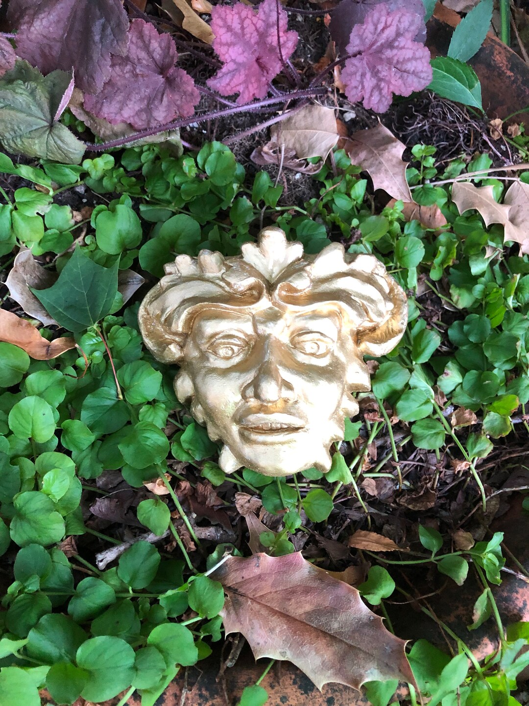 Greenman Wall Mount FOLIATE HEAD Green Man Leaf - Etsy New Zealand